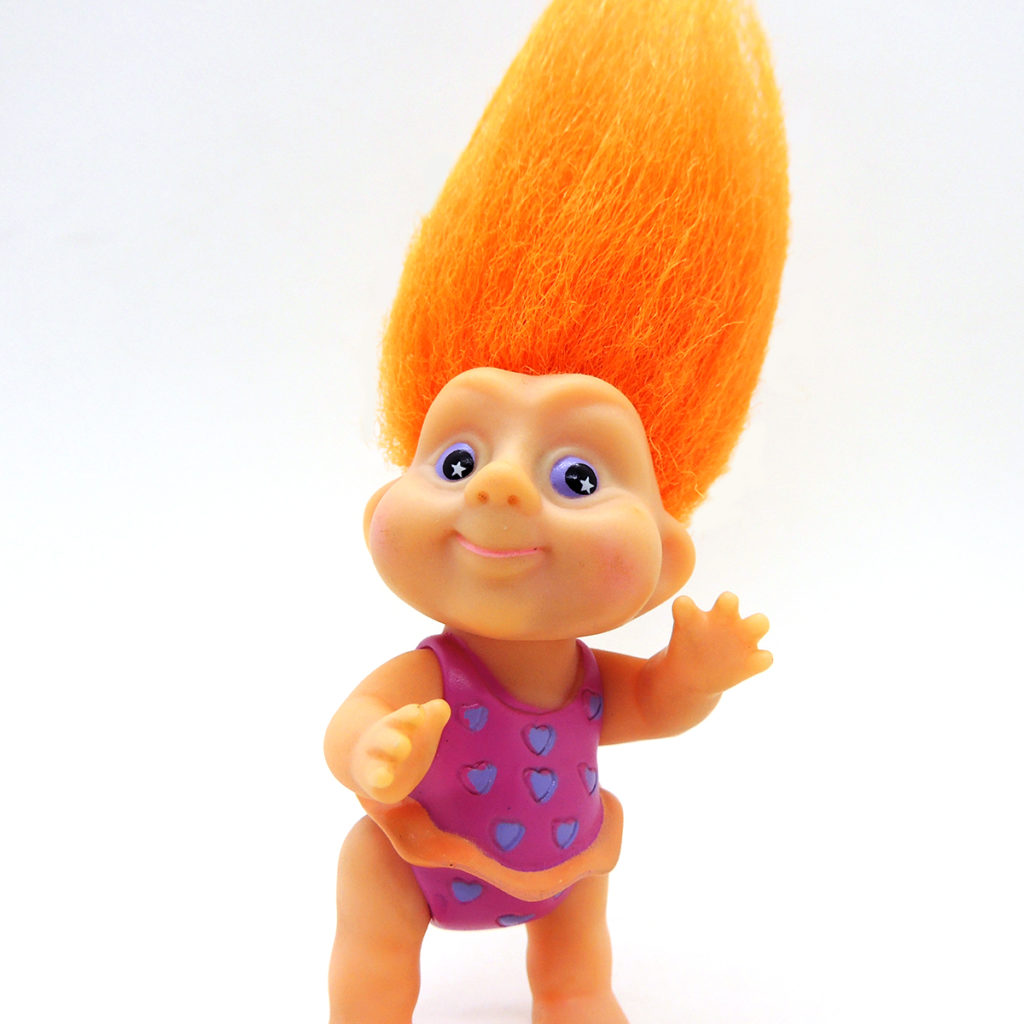 Magic Trolls Babies Twins Upsey Sparkle 1991 Applause - Madtoyz