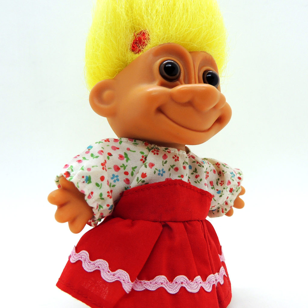 Troll Vestido Rojo Primavera Russ 90s Vintage Antiguo - Madtoyz