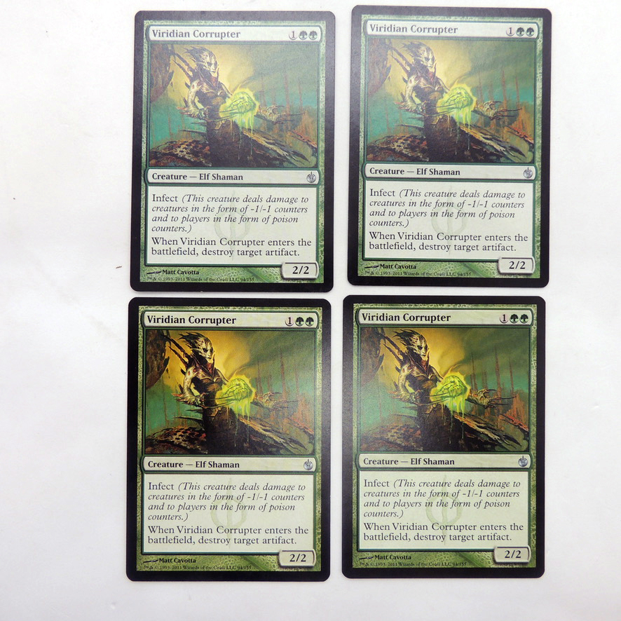 Magic The Gathering Viridian Corrupter - Corruptor Viridiano Playset Mirrodin Besieged MTG - Madtoyz