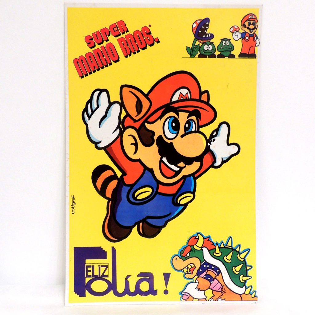 Super Mario Bros Poster Nintendo 1992 Ind Argentina Antiguo Vintage ...