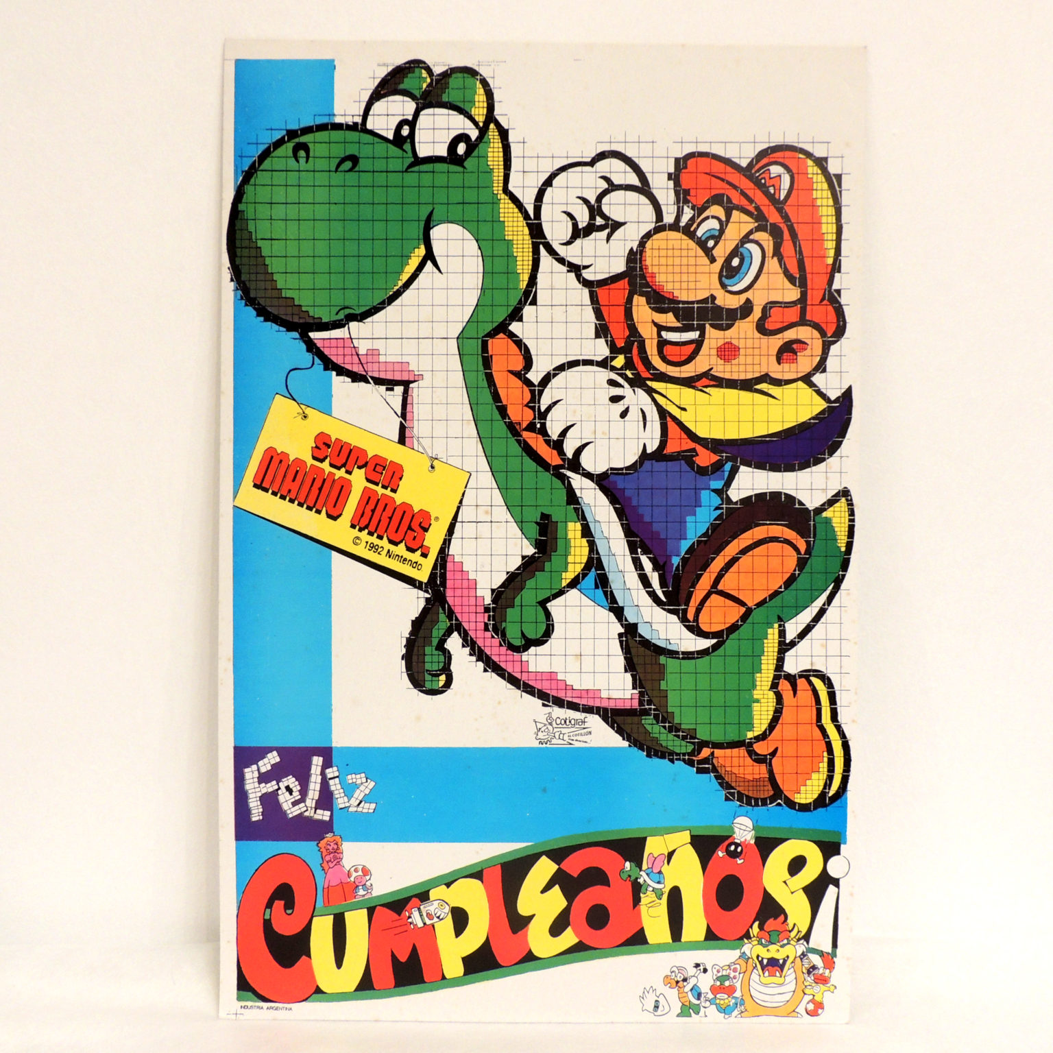 Super Mario Bros Yoshi Poster Nintendo 1992 Ind Argentina Antiguo ...