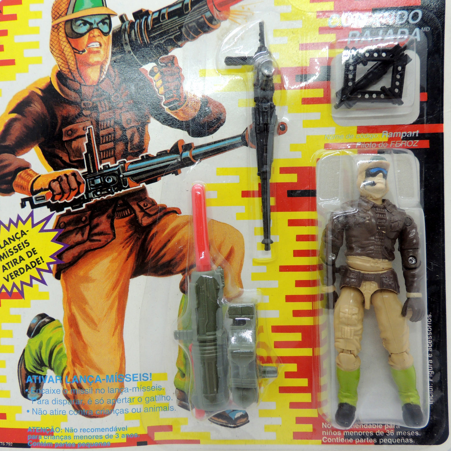 Gi Joe Comandos Em Acao Comando Rajada MOC Estrela Brasil 1993 Antiguo ...