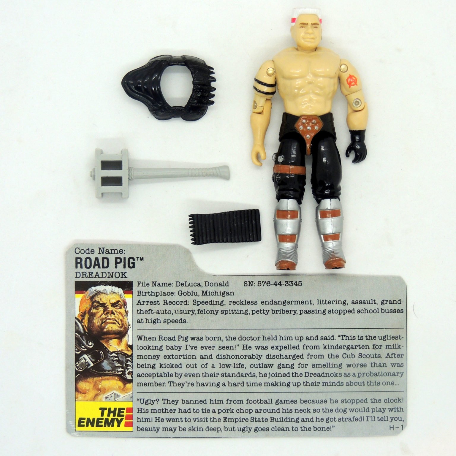 Gi Joe Road Pig v1 Dreadnok Hasbro 1988 Antiguo Retro Vintage Colección ...