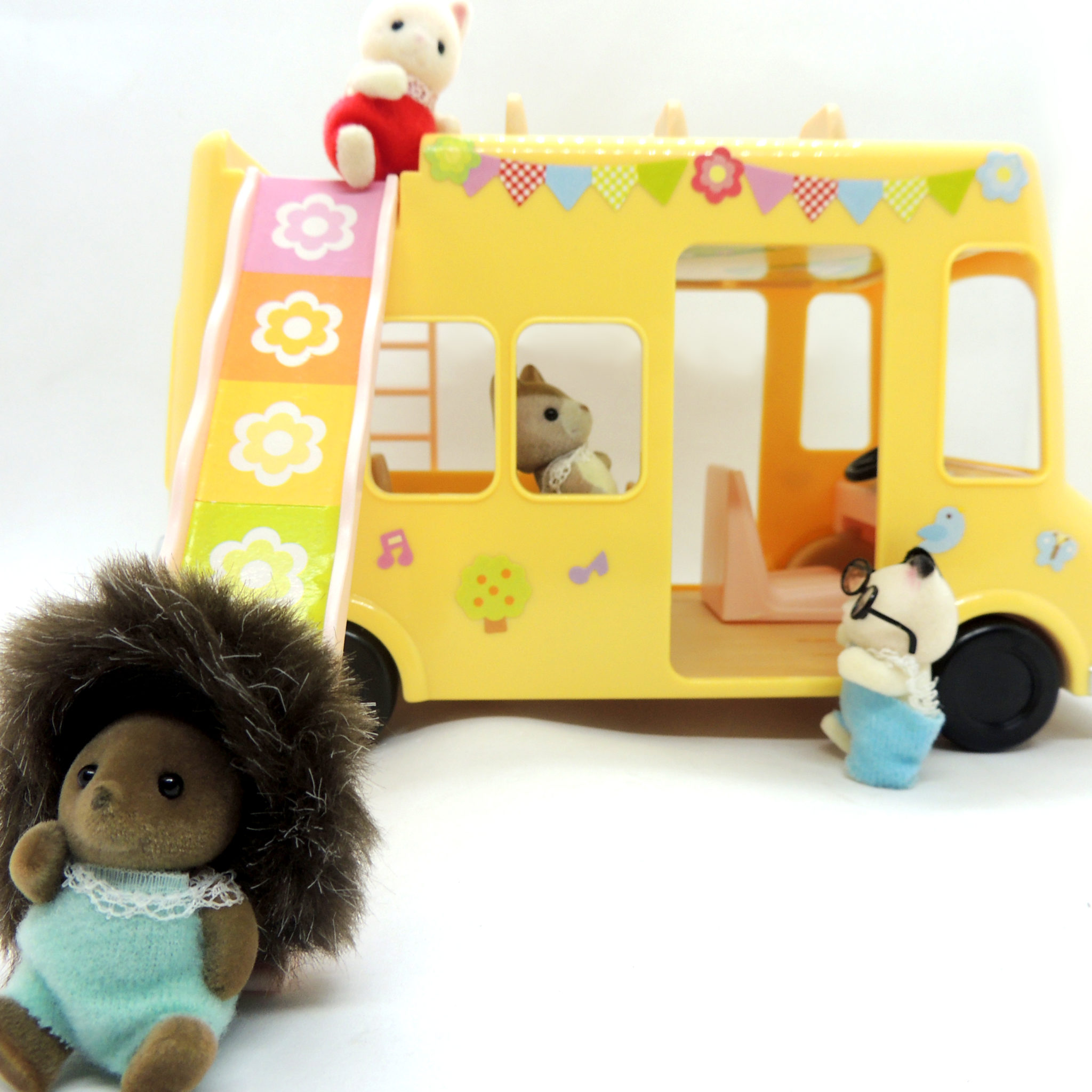 Sylvanian Families Nursery Bus 3588 con 4 Bebes Epoch Calico Critters ...