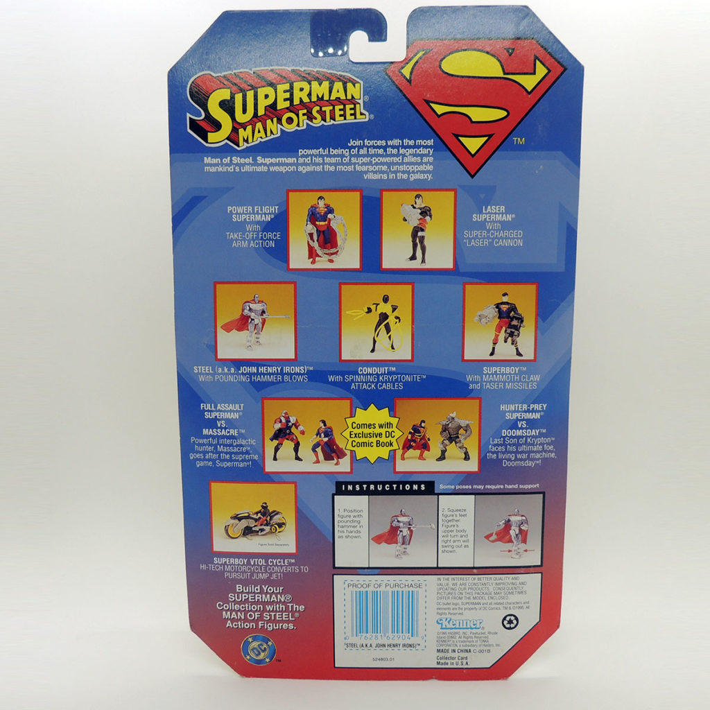 Superman Steel Man Of Steel Kenner Hasbro 1995 Antiguo Retro Vintage ...