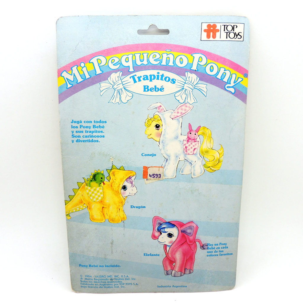 My Little Pony MLP Bunny Suit Wear Top Toys 80s Trapitos - Madtoyz