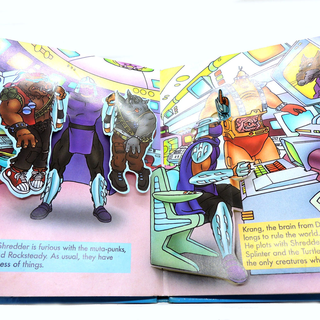 Tortugas Ninja TMNT Popup Storybook Random House 1990 - Madtoyz