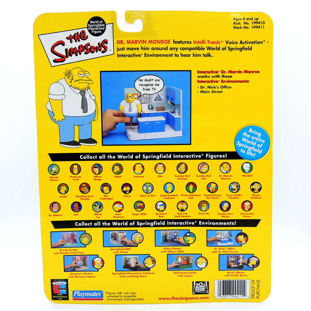 Simpsons Dr Marvin Monroe Series 10 Playmates 2002 - Madtoyz