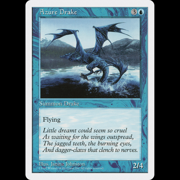 MTG Draco Azur (Azure Drake) Fifth Edition - Madtoyz