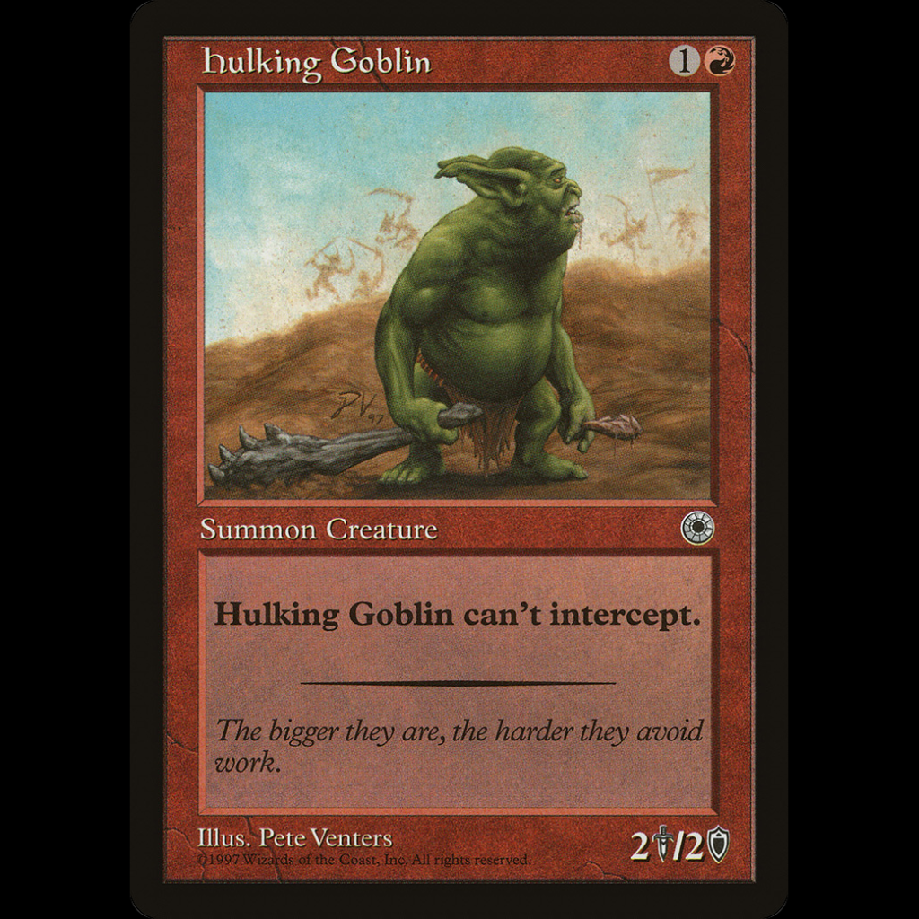 MTG Trasgo Fornido (Hulking Goblin) Portal por#135 - Madtoyz