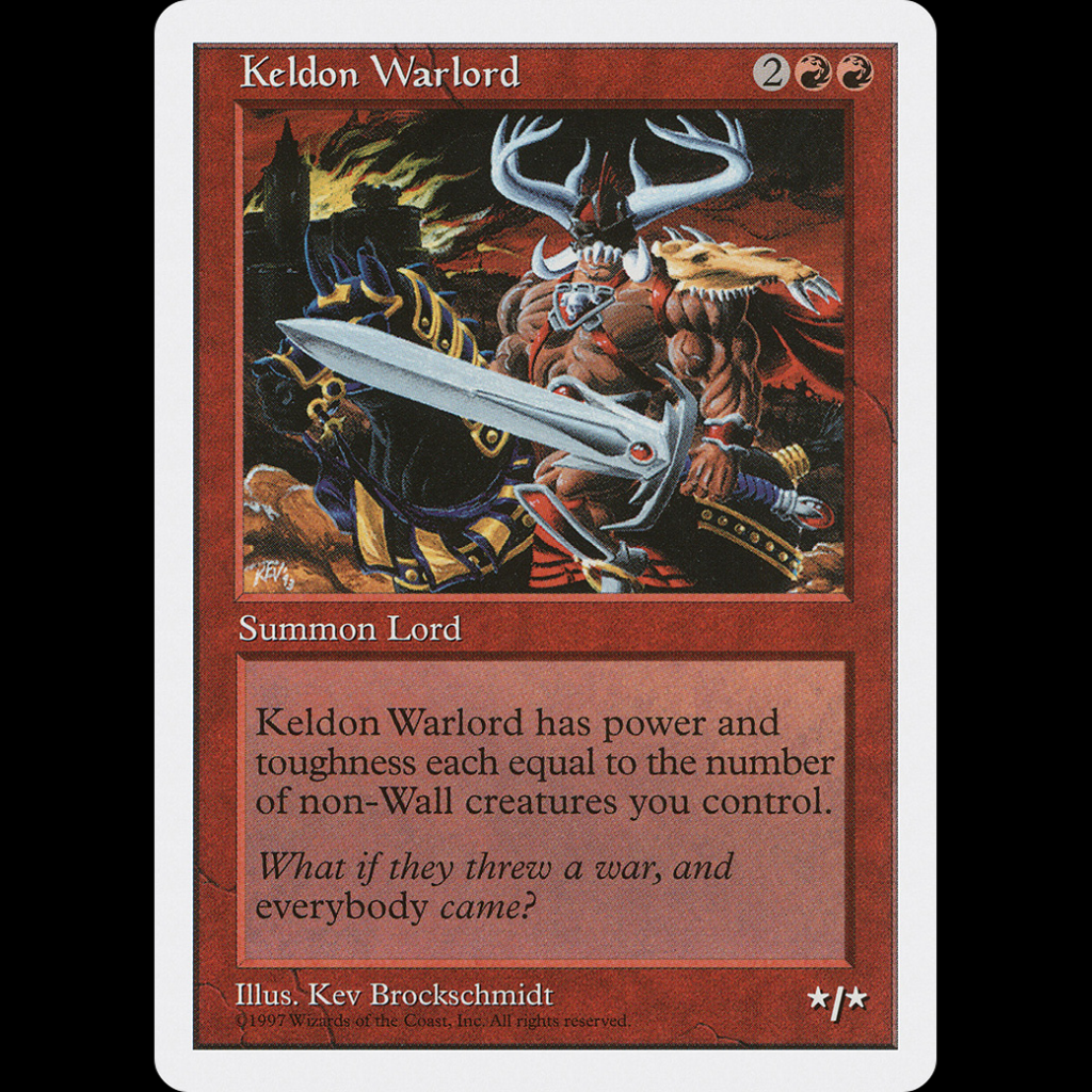 MTG Señor Guerrero de Keldon (Keldon Warlord) Fifth Edition 5ed#247 ...