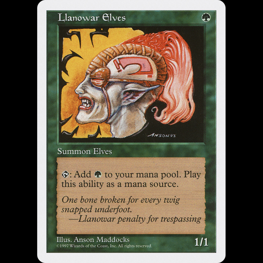 MTG Elfos de LLanowar (Llanowar Elves) Fifth Edition 5ed#313 - Madtoyz