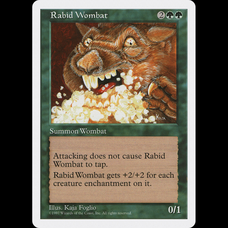 MTG Wombat Rabioso (Rabid Wombat) Fifth Edition 5ed#319 - Madtoyz