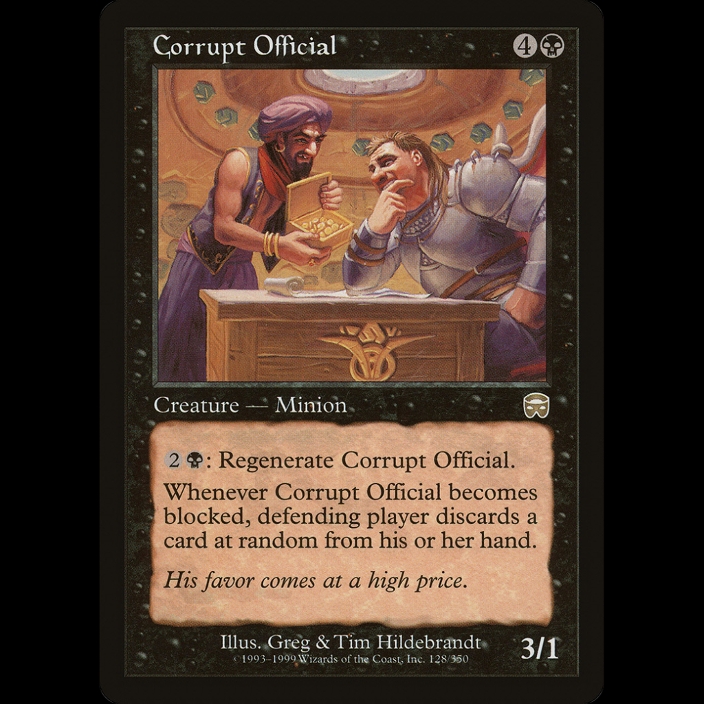 MTG Oficial Corrupto (Corrupt Official) Mercadian Masques mmq#128 - Madtoyz