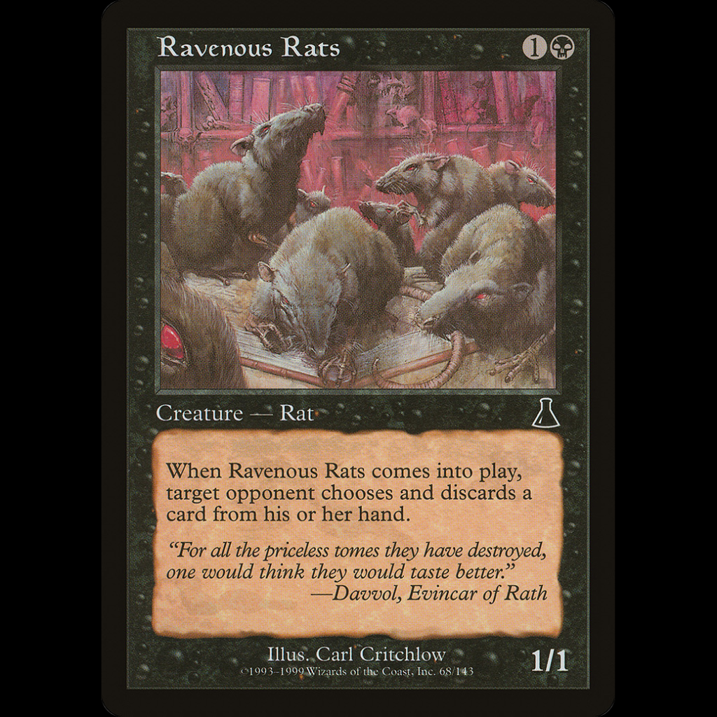 MTG Ravenous Rats Urza's Destiny uds#68 - Madtoyz