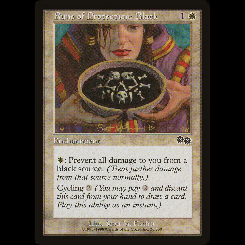 MTG Rune of Protection: Black Urza's Saga usg#36 - Madtoyz