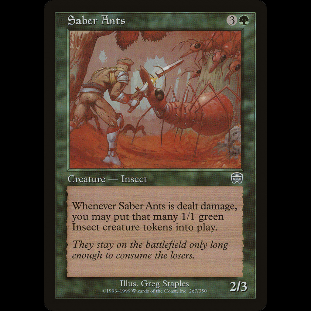 MTG Hormigas sable (Saber Ants) Mercadian Masques mmq#267 - Madtoyz