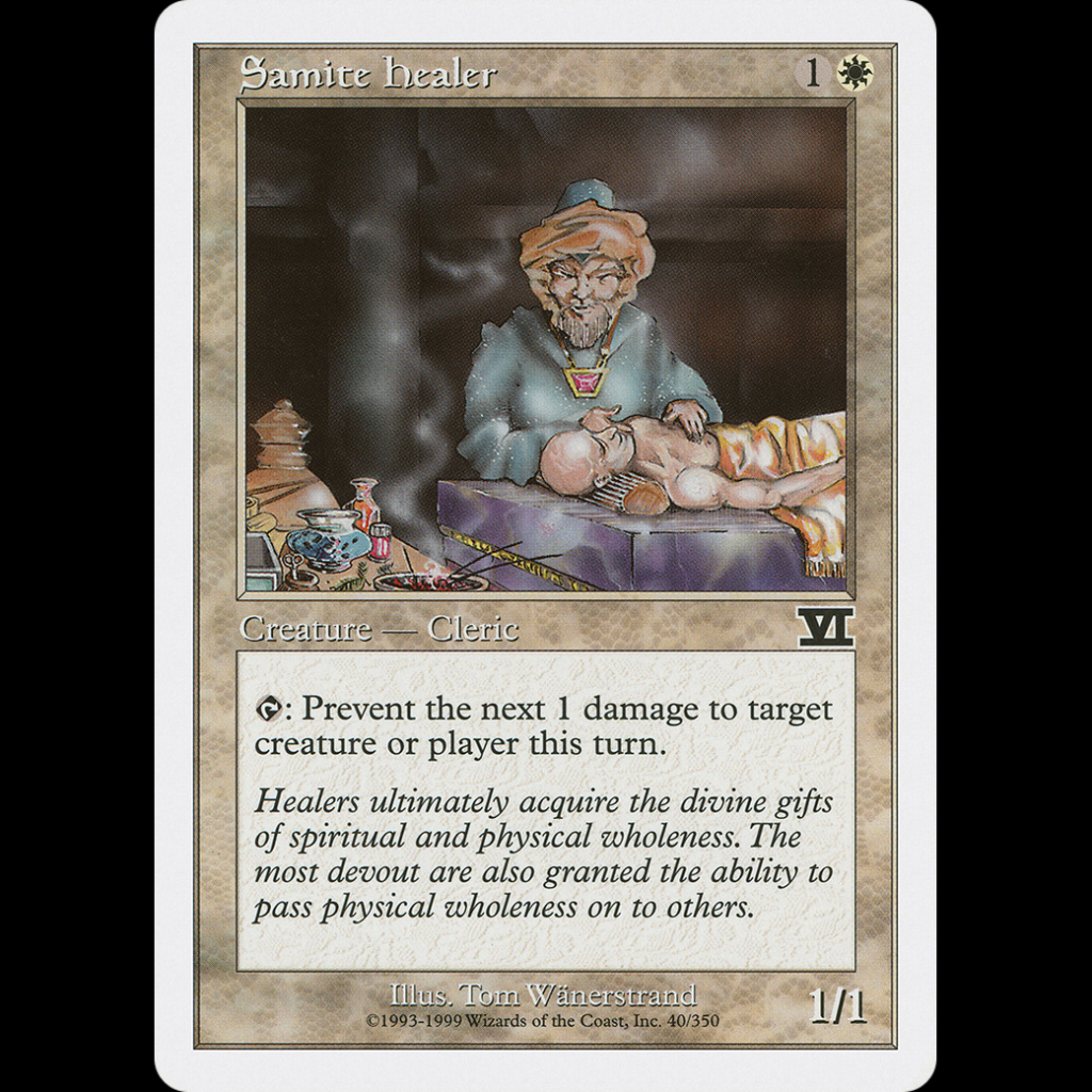 MTG Samite Healer Classic Sixth Edition 6ed#40 - Madtoyz