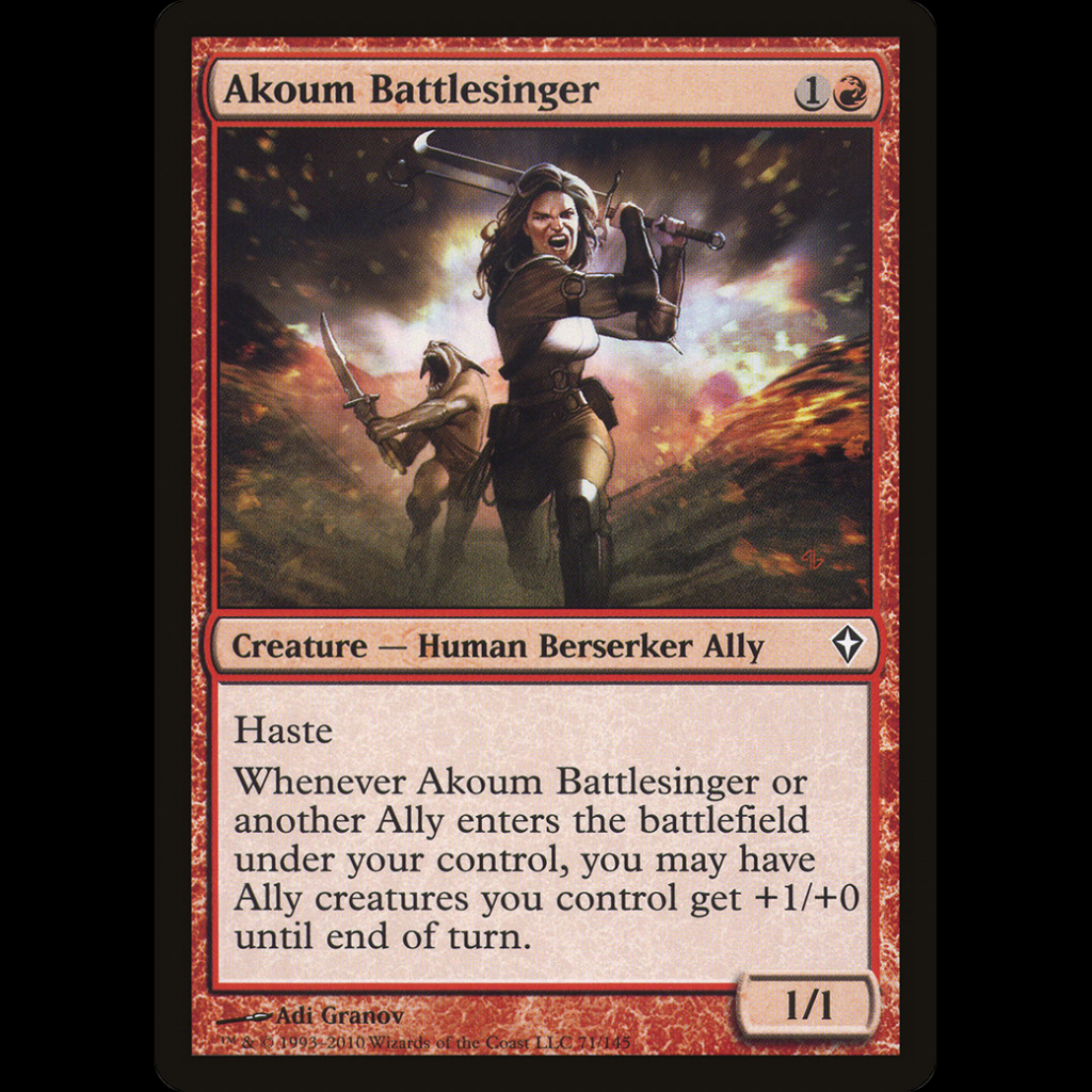 MTG Akoum Battlesinger Worldwake wwk#71 - Madtoyz