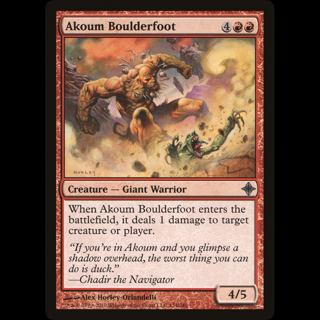 MTG Akoum Boulderfoot Rise of the Eldrazi roe#134 - Madtoyz