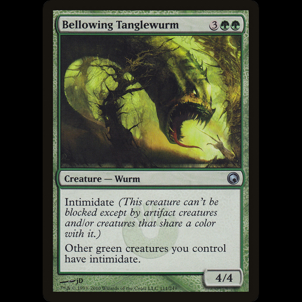 MTG Sierpemaraña rugiente (Bellowing Tanglewurm) Scars of Mirrodin som ...
