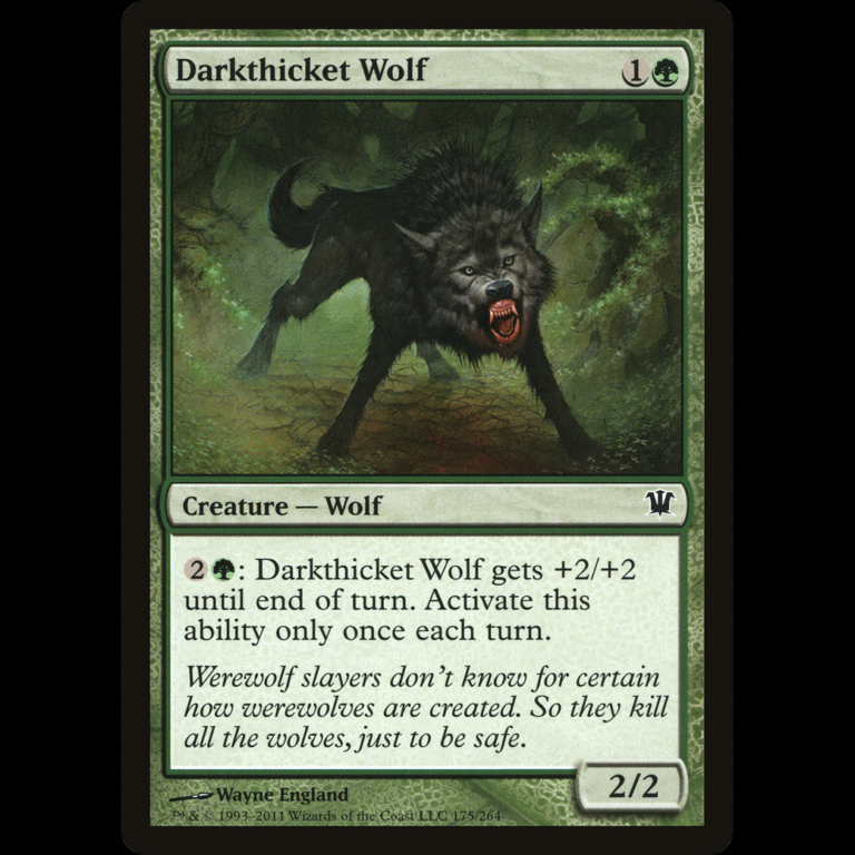 MTG Lobo de maleza oscura (Darkthicket Wolf) Innistrad isd#175 - Madtoyz