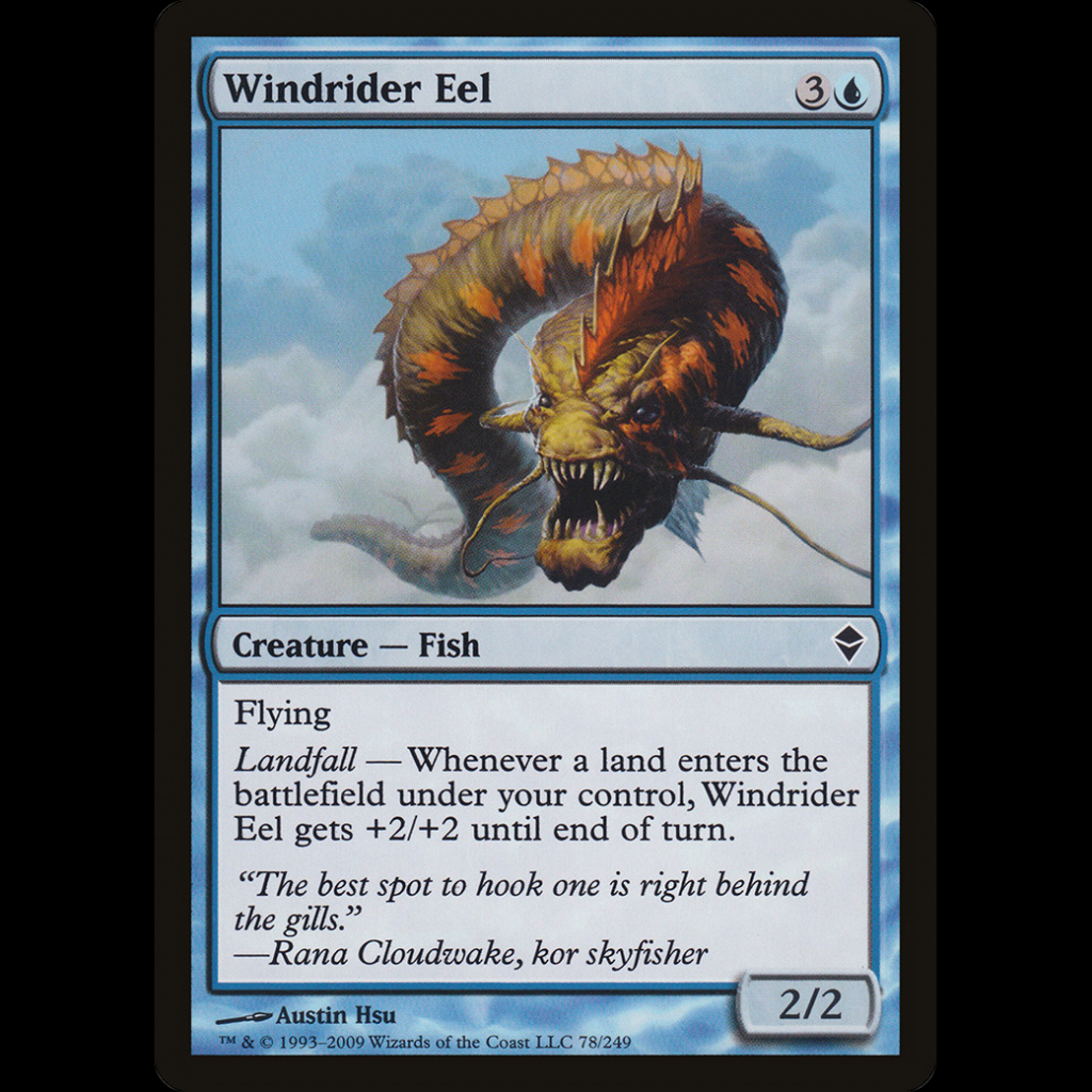 MTG Windrider Eel Zendikar zen#78 - Madtoyz
