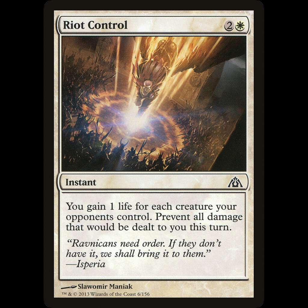MTG Control de motines (Riot Control) Dragon's Maze - Madtoyz