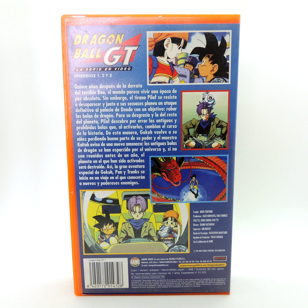 Dragon Ball GT 1 VHS Serie Capitulos 1 2 y 3 - Madtoyz