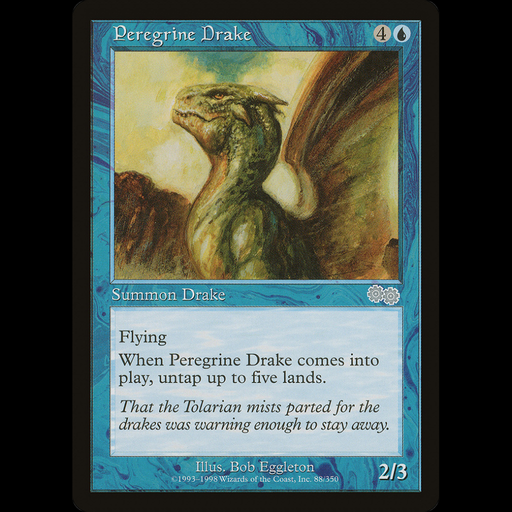 MTG Draco peregrino (Peregrine Drake) Urza's Saga usg#88 - Madtoyz