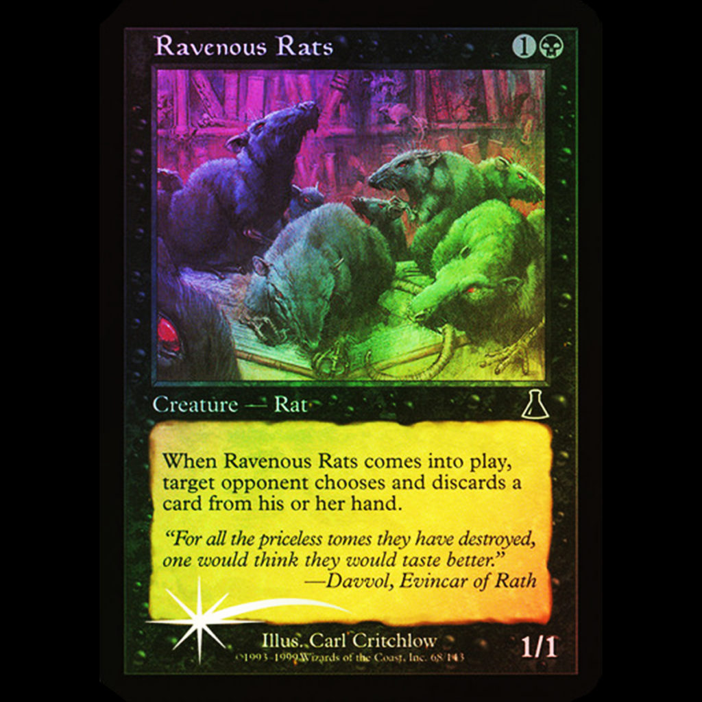 MTG Ratas Rapaces (Ravenous Rats) Urza's Destiny uds#68 - Madtoyz