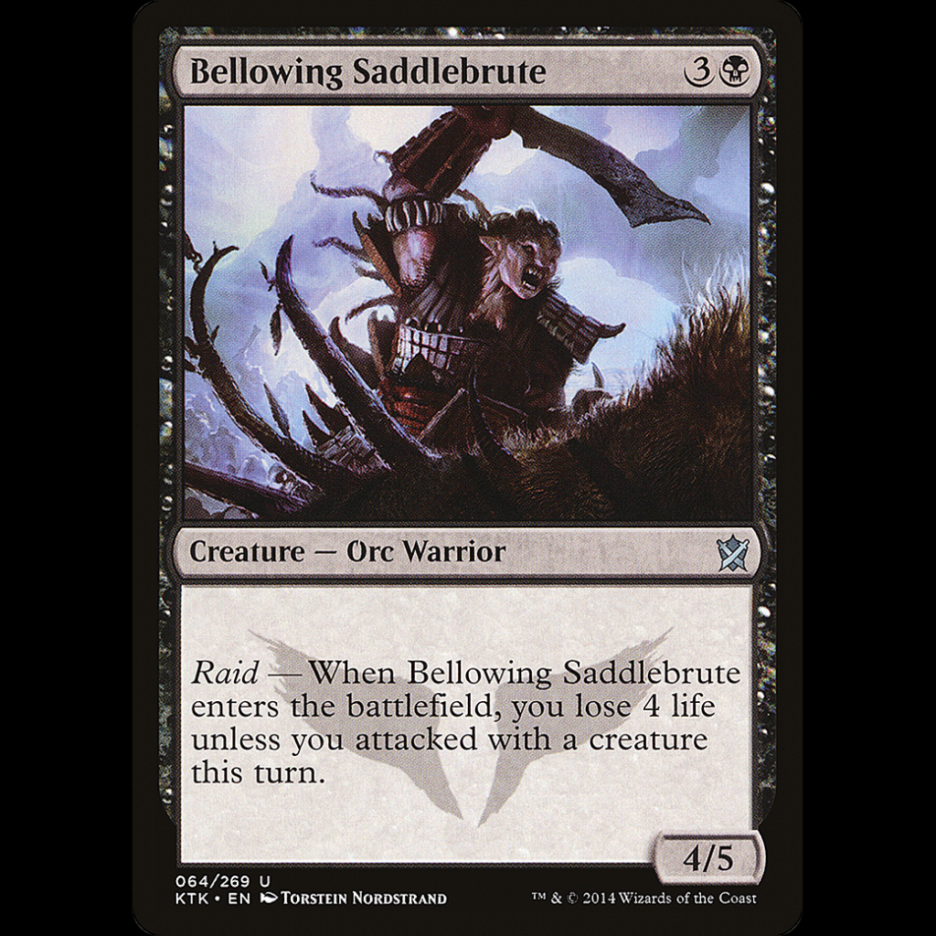 MTG Bellowing Saddlebrute Khans of Tarkir ktk#64 - Madtoyz