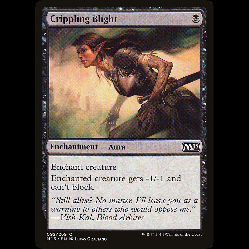 MTG Ruina agobiante (Crippling Blight) Magic 2015 m15#92 - Madtoyz