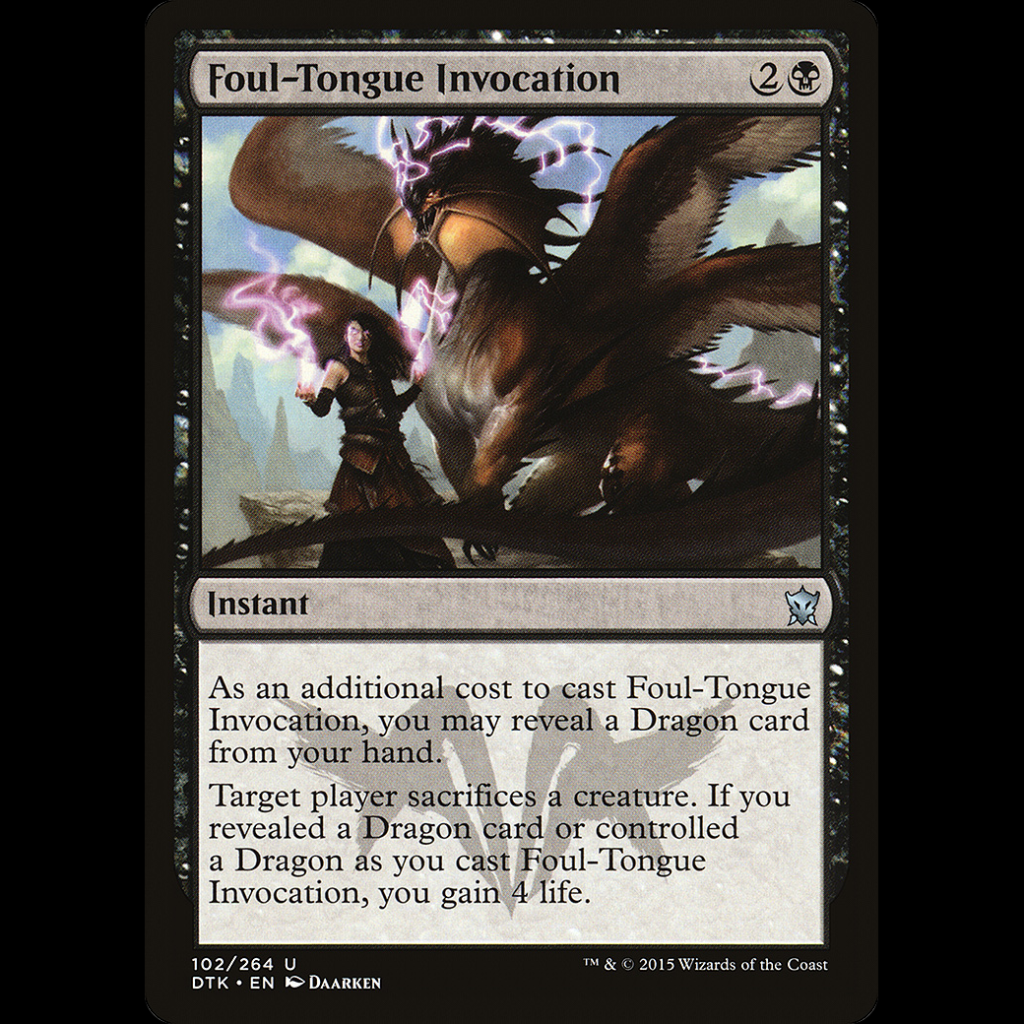 MTG Foul-Tongue Invocation Dragons of Tarkir - Madtoyz