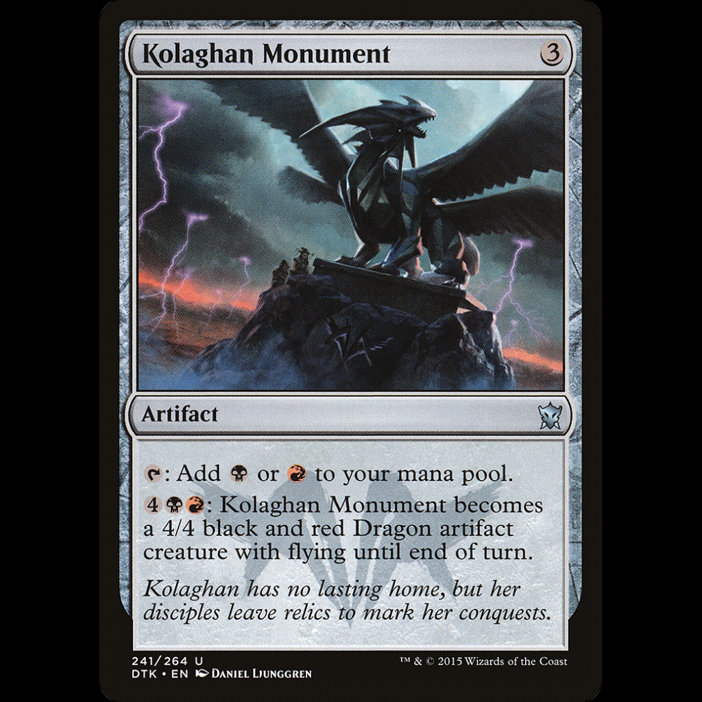MTG Monumento a Kólagan (Kolaghan Monument) Dragons of Tarkir dtk#241 ...
