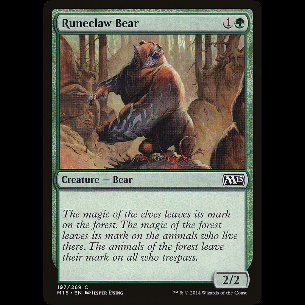 MTG Oso garra de runas (Runeclaw Bear) Magic 2015 m15#197 - Madtoyz