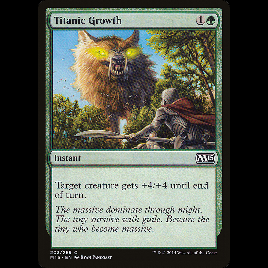 MTG Crecimiento titánico (Titanic Growth) Magic 2015 m15#203 - Madtoyz