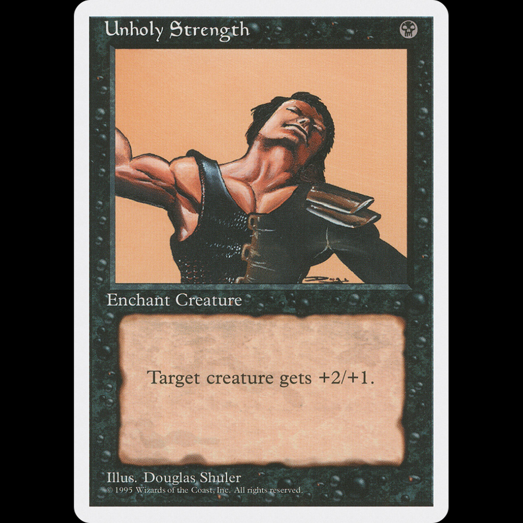 MTG Fuerza impía (Unholy Strength) Fourth Edition 4ed#166 - Madtoyz
