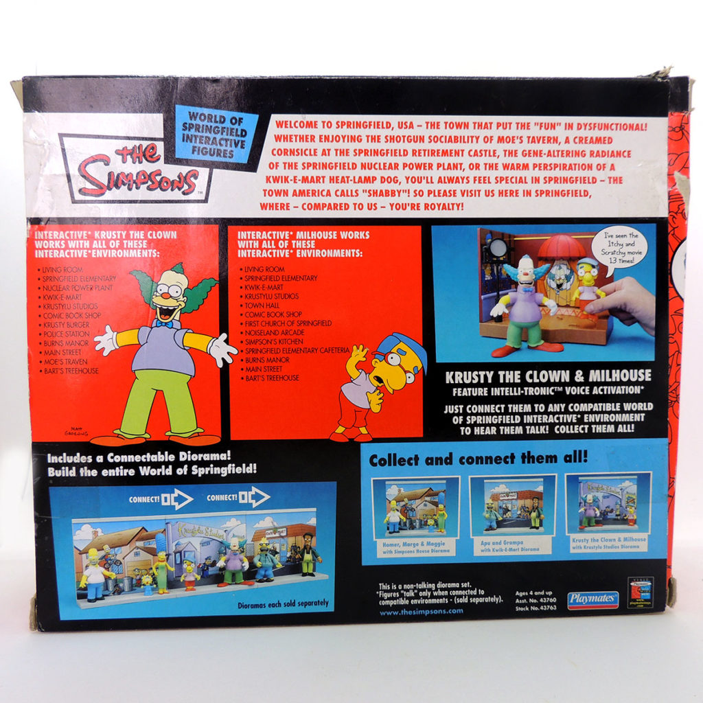 Simpsons Playset Studios MiIlhouse Krusty Playmates - Madtoyz