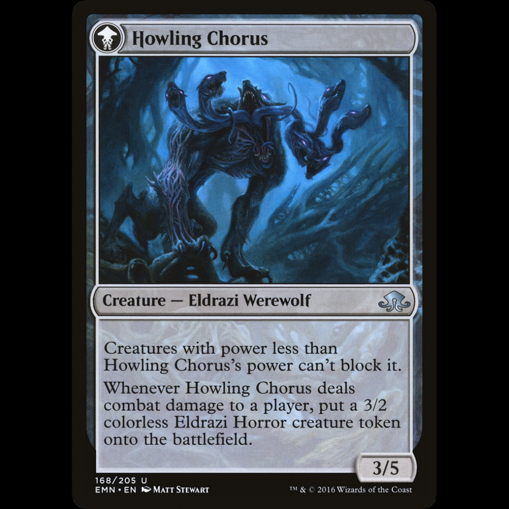MTG Shrill Howler // Howling Chorus Eldritch Moon emn#168 - Madtoyz