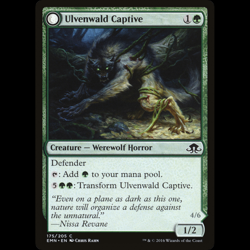 MTG Ulvenwald Captive // Ulvenwald Abomination Eldritch Moon emn#175 ...