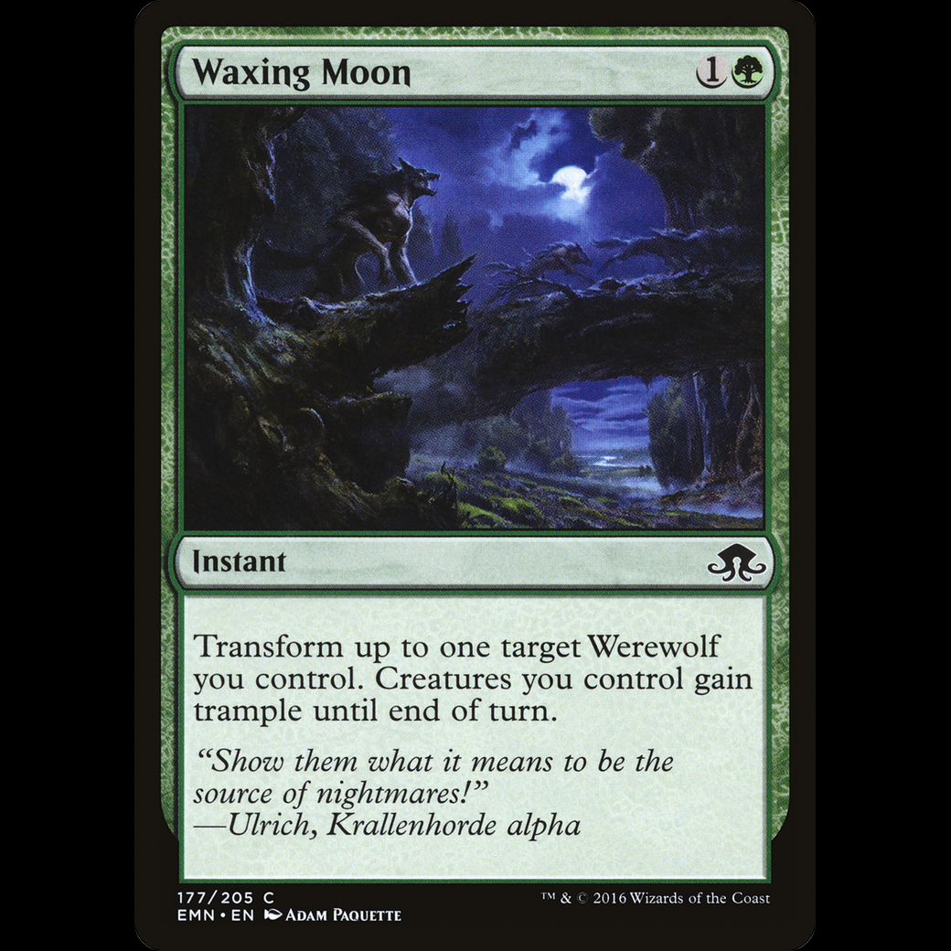 MTG Waxing Moon Eldritch Moon emn#177 - Madtoyz