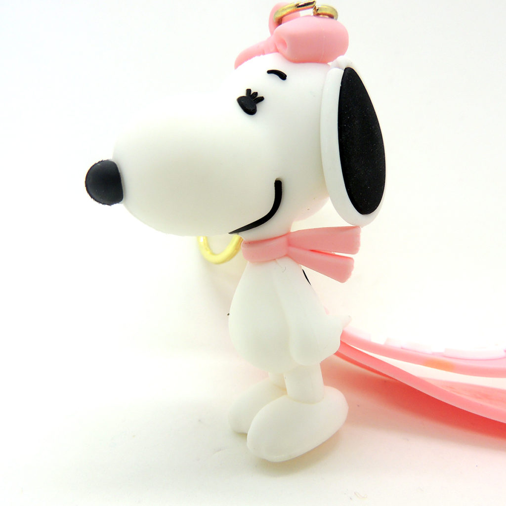 Snoopy Rosa Keyring Llavero 6cm Bootleg Chibi - Madtoyz