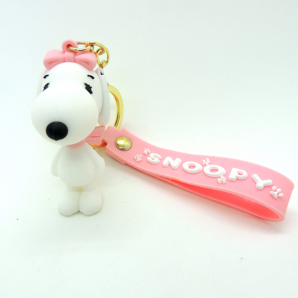 Snoopy Rosa Keyring Llavero 6cm Bootleg Chibi - Madtoyz