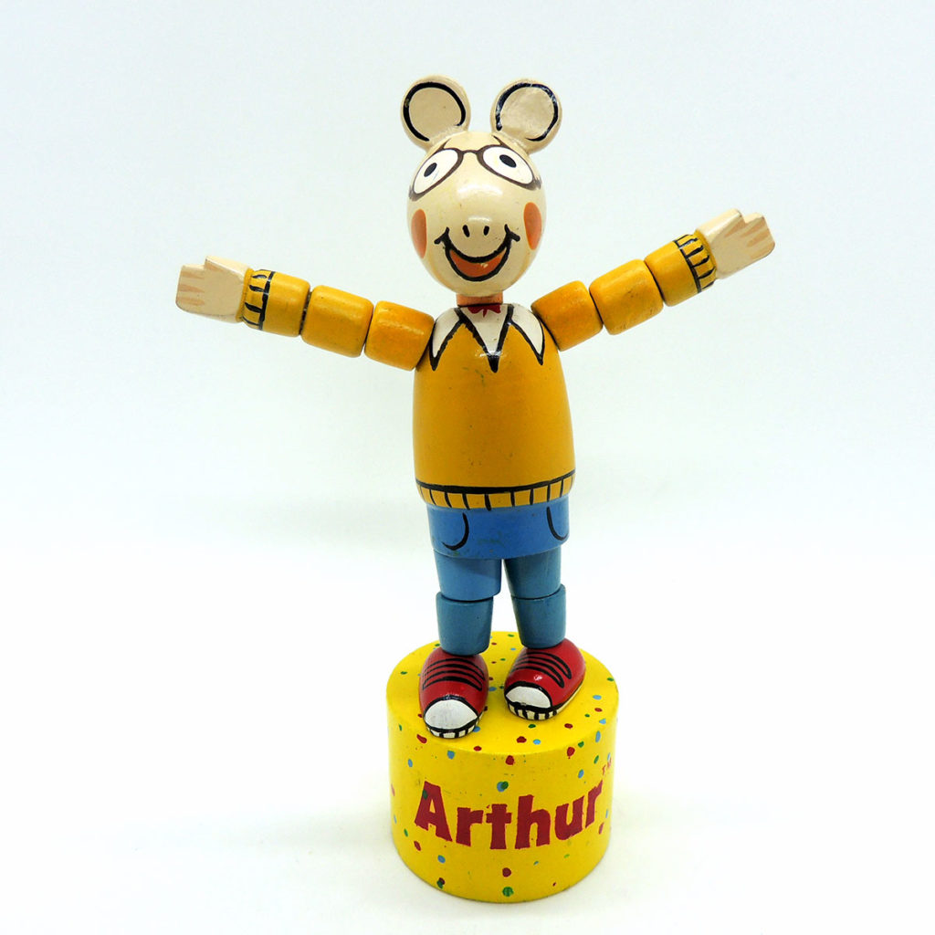 Arthur Push Up Puppet Marc Brown Madera 1997 - Madtoyz
