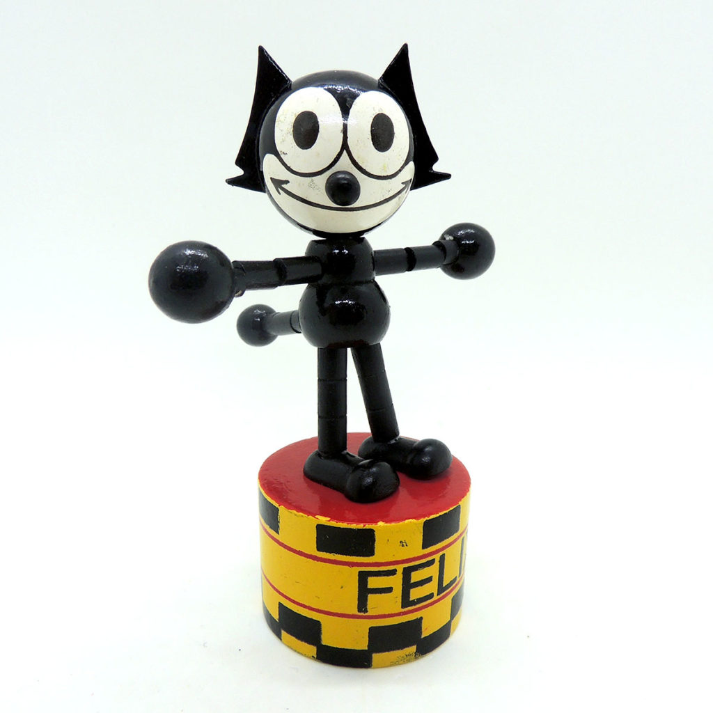 El Gato Felix Push Up Puppet FTCP Madera 1980 - Madtoyz