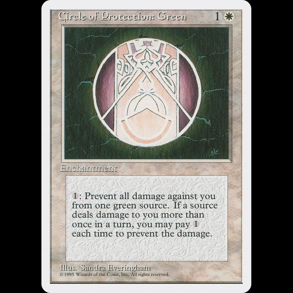 MTG Circulo de protección: Verde (Circle of Protection: Green) Fourth ...