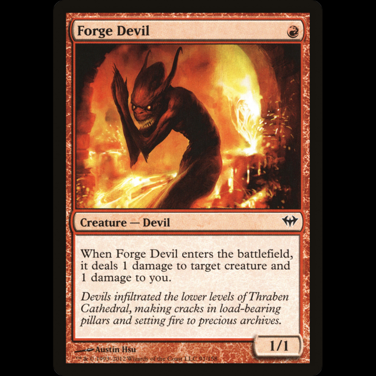 MTG Diablo de la fragua (Forge Devil) Dark Ascension dka#91 - Madtoyz