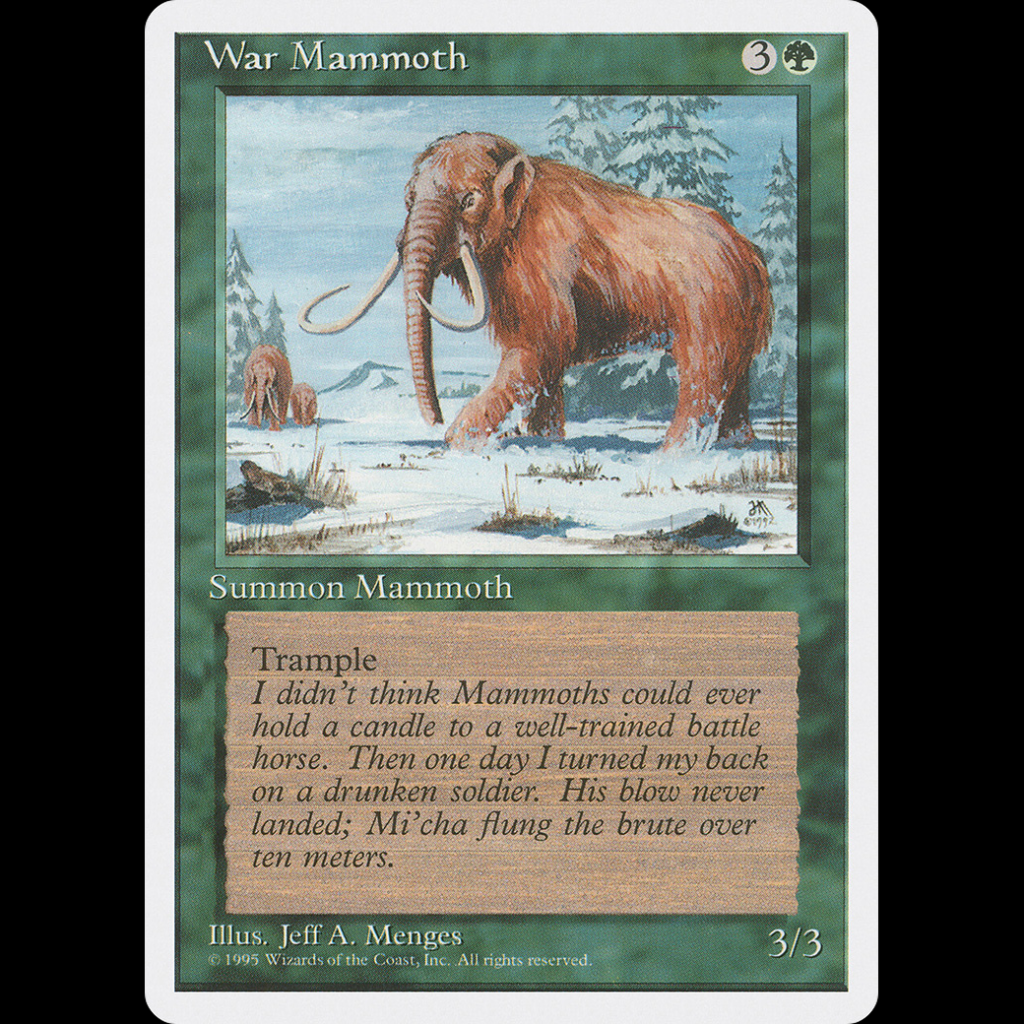 MTG Mamut de Guerra (War Mammoth) Fourth Edition 4ed#286 - Madtoyz