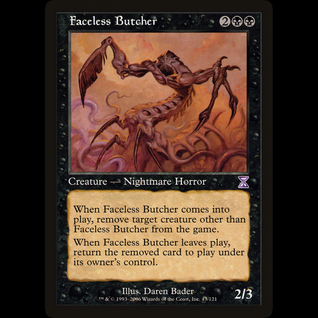 MTG Faceless Butcher Time Spiral Timeshifted tsb#43 - Madtoyz